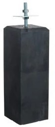 Betonpoer | 10x10cm | Antraciet | inclusief stelplaat Bos-hout