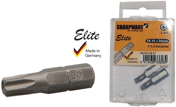 Bit | Torx | TX25 | set 2 stuks Bos-hout