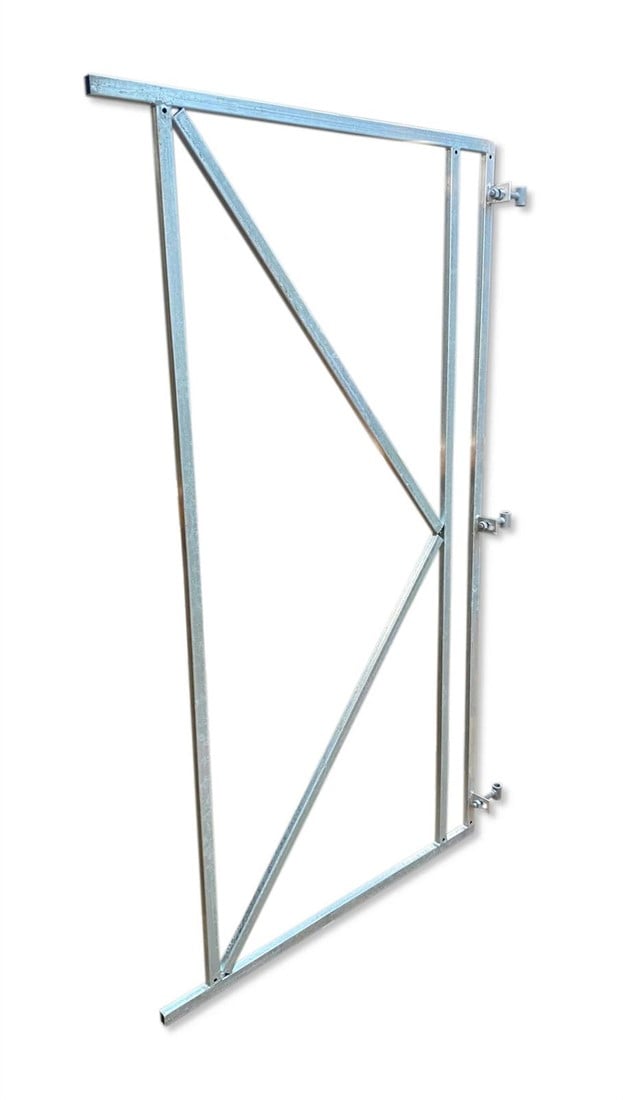 Stalen poortframe voor horizontale planken | 100x200cm Bos-hout